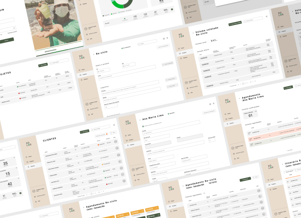 Sistema Solos: base de dados para startup - UX Shark