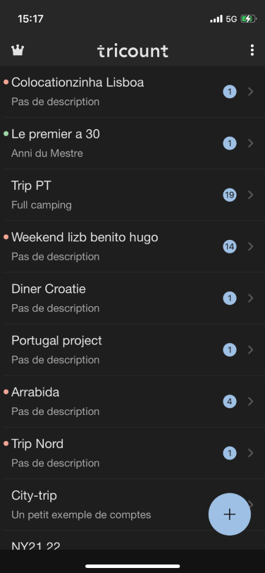 Project 3 Ironhack — Redesigning an app (Tricount) - UX Shark